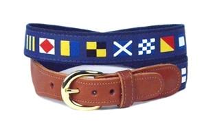 Boys Nautical Code Flag Ribbon Belt |Cotuit Casuals