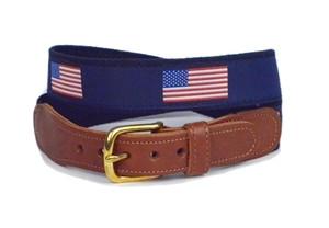 Shop Men's American Flag Ribbon Belt - Cotuit asuals – Cotuit Casuals